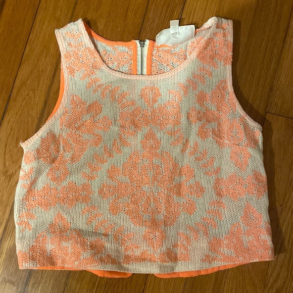 J.O.A. | Tops | Neon Crochet Top | Poshmark